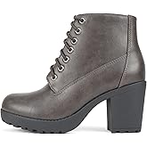 Soda Chalet - Botas de tobillo de inspiración militar con cordones y ...