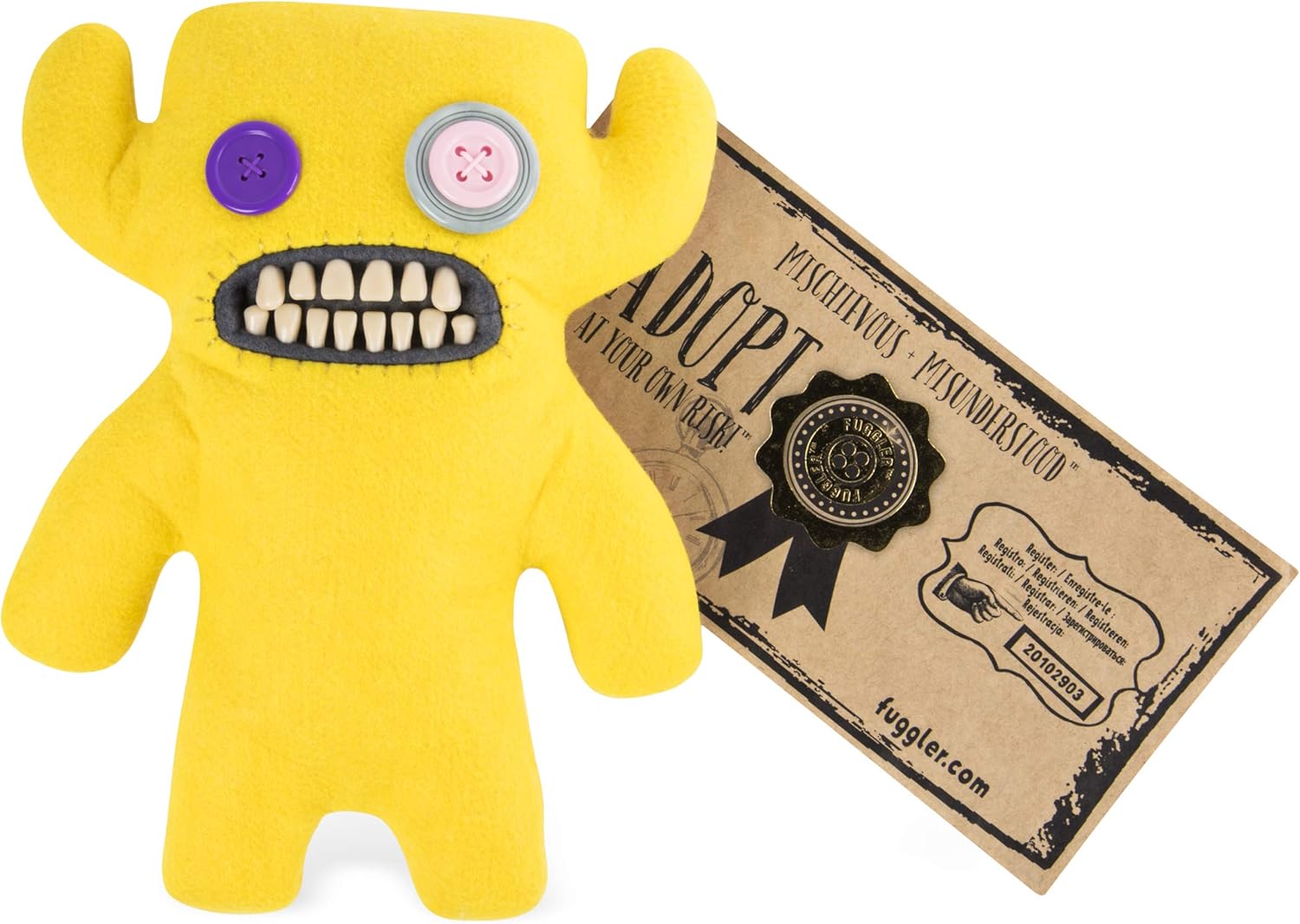 Fuggler – Funny Ugly Monster 9 Inch – Yellow – Grumpy Grumps – BigaMart