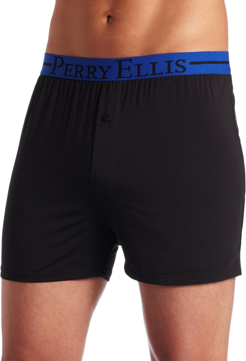 Perry Ellis Men's Performance Mesh Boxer, Black/Thunder, X-Large at ...