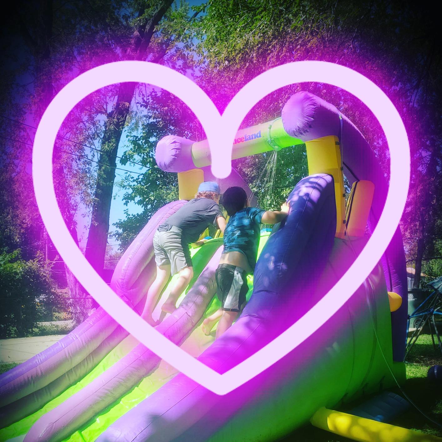 $13/mo - Finance Bounceland Inflatable Double Water Slide with Splash ...