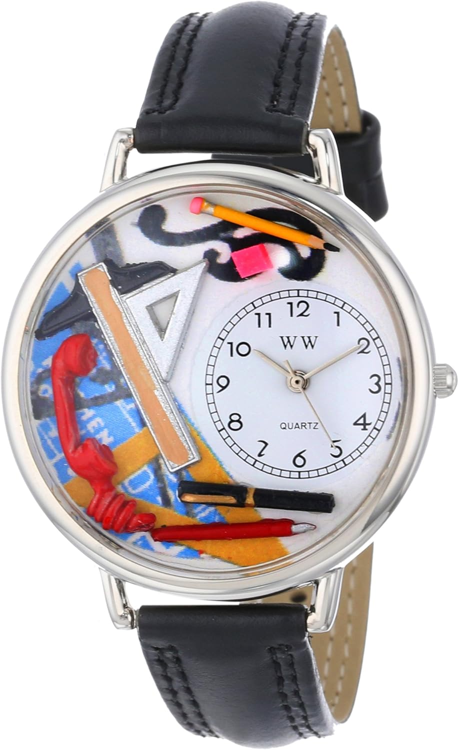 Whimsical Watches Unisex U0610020 Architect Royal Blue Leather Watch ...