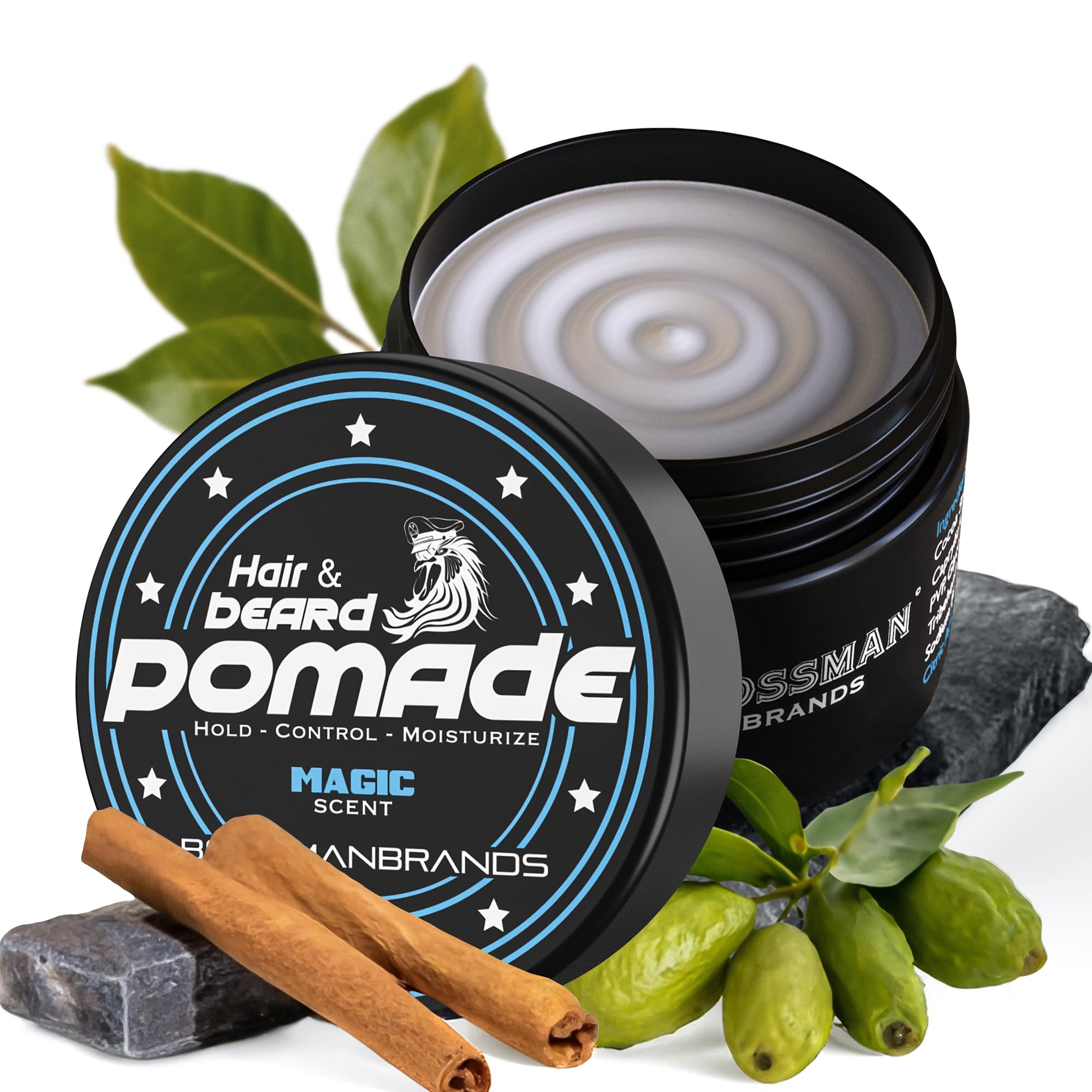 Bossman Hair & Beard Pomade for Men (Magic Scent) – Medium Hold ...
