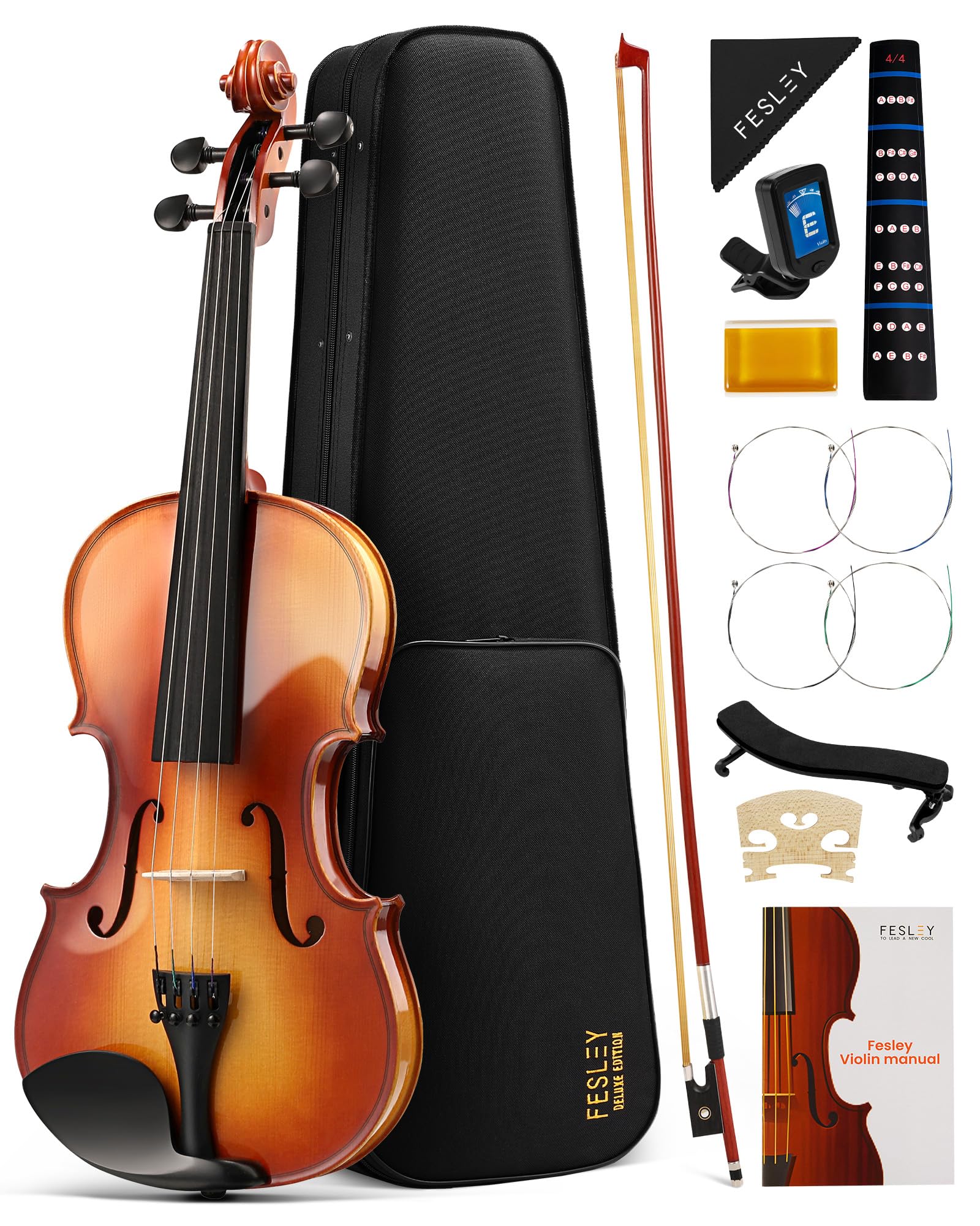 Mua Fesley 4/4 Violin Set Full Size, 4/4 Violins for Beginners Adults ...