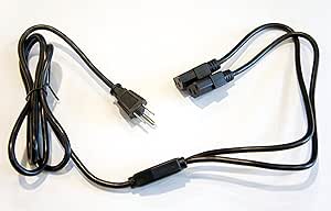 Amazon.com: Dual Monitor Computer Screen Power Cord Cable 6 Foot AC 3 ...