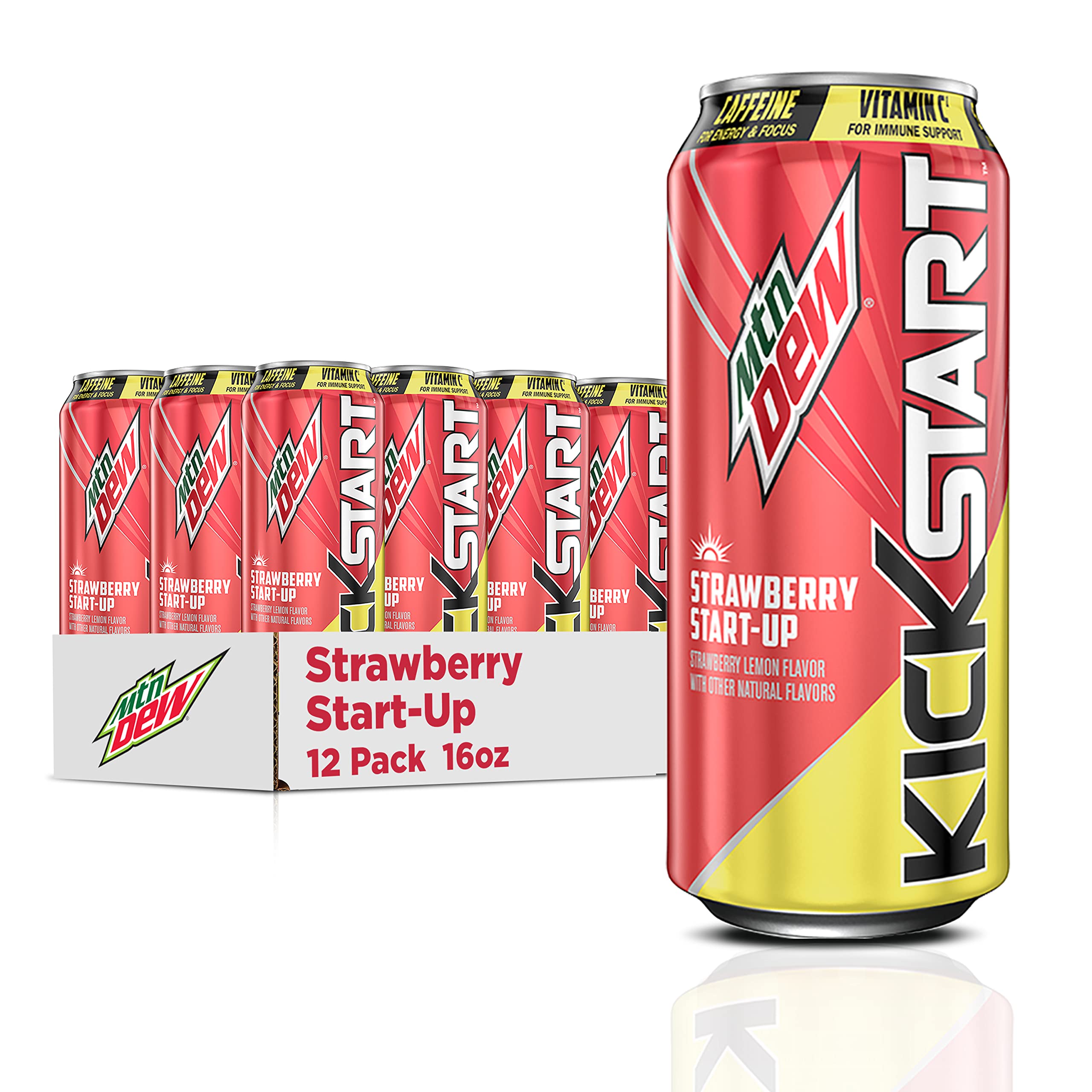 Mua Mountain Dew Kickstart Strawberry Start-Up (16 Ounce Cans, Pack of ...