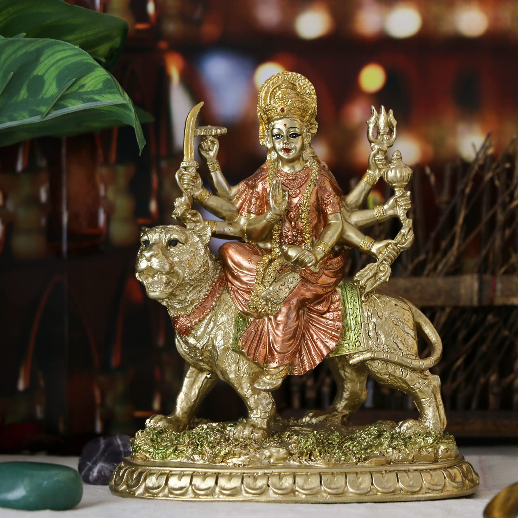 Mua Hindu Goddess Small Durga Statue - 5.7" H Indian God Durga on Tiger ...