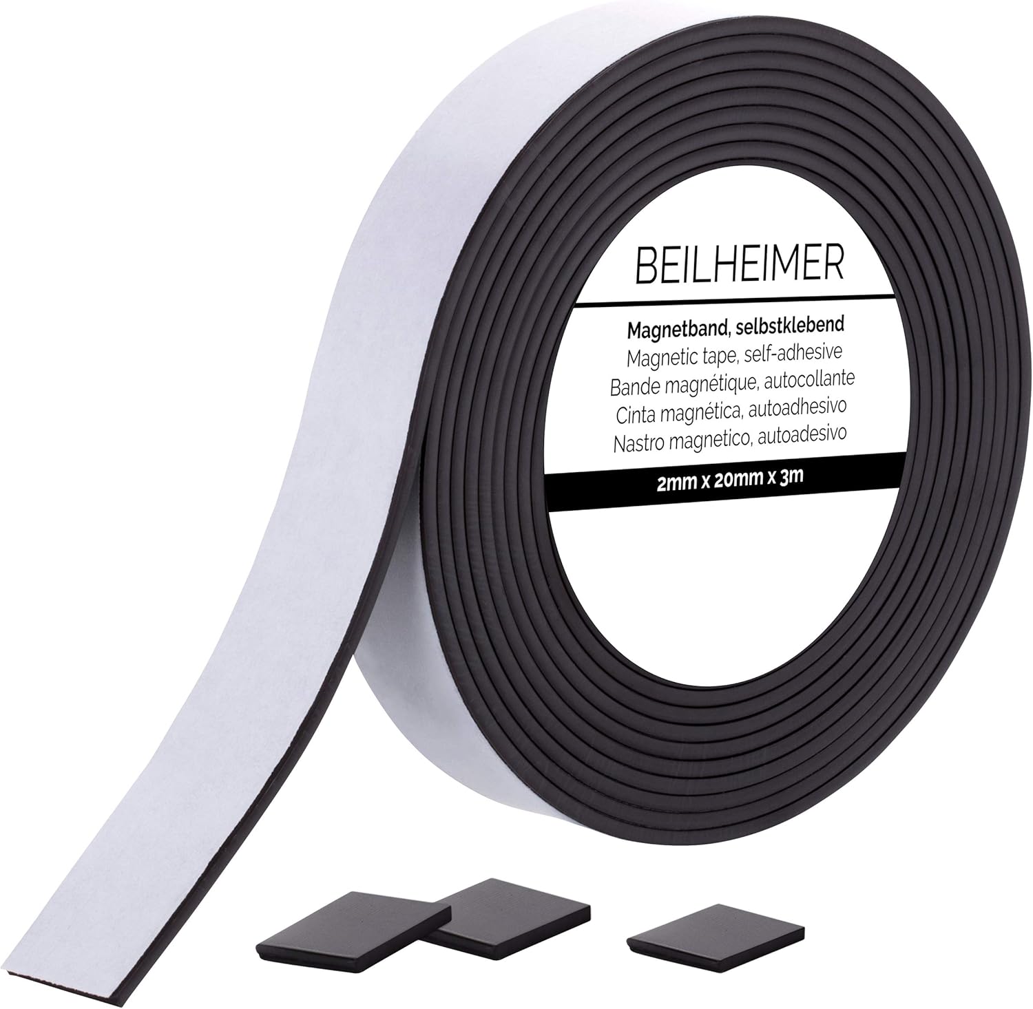 Extra Strong self-Adhesive Magnetic Tape, 3m x 20mm x 2mm, self ...