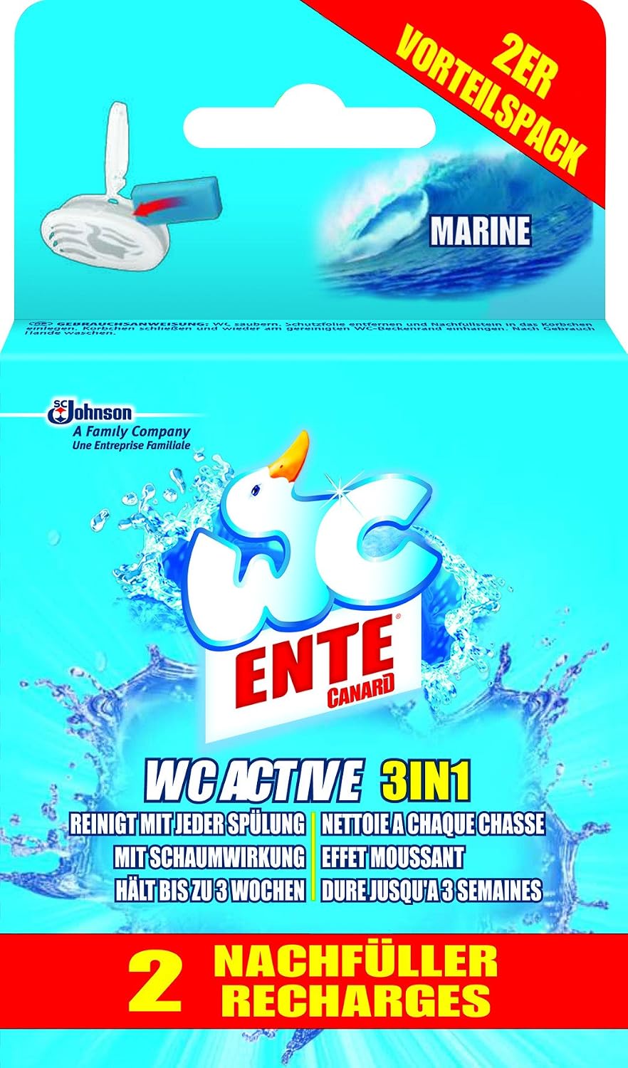 WC-Ente Original Nachfüller für WC-Ente Active 3in1 Duftstein, WC-Stein ...