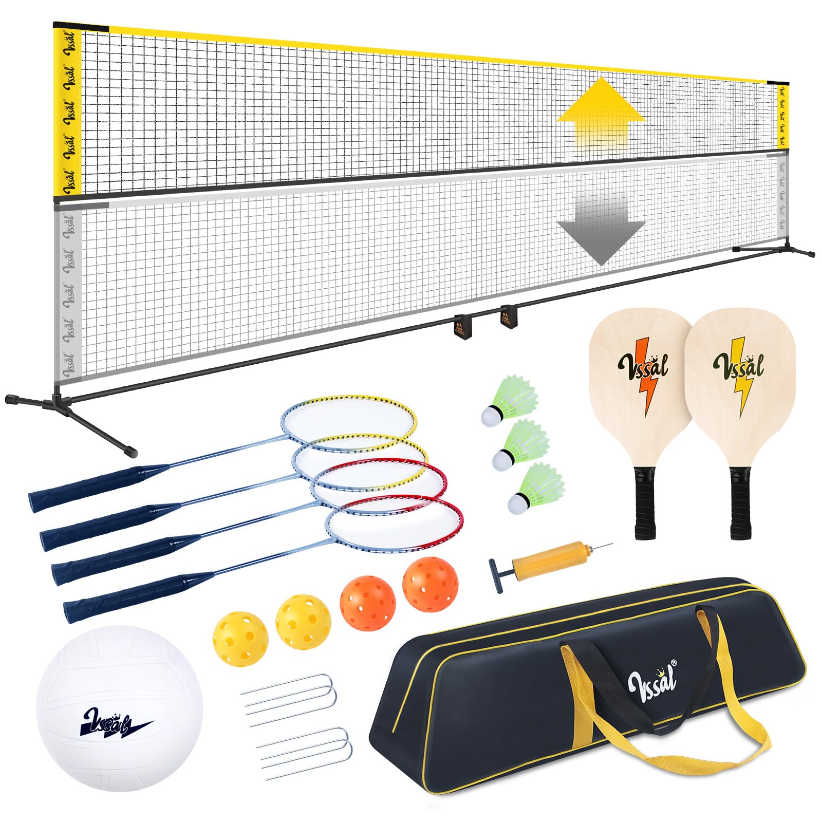 Mua 20FT Portable All-in-One Badminton Pickleball Kids Volleyball Net ...