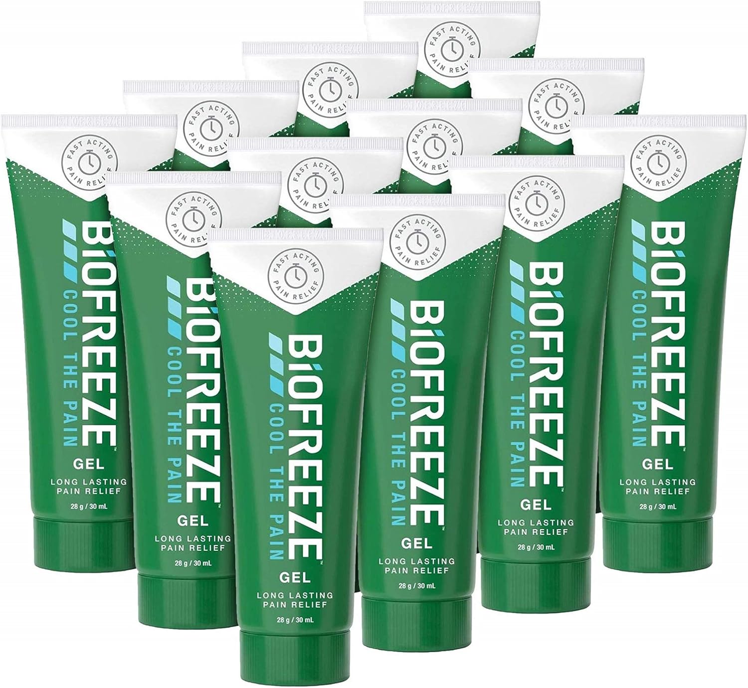 Biofreeze Pain Relieving Gel, 30ml Tube, 12 Pack Bundle, Cooling Topical Analgesic, On-the-Go ...