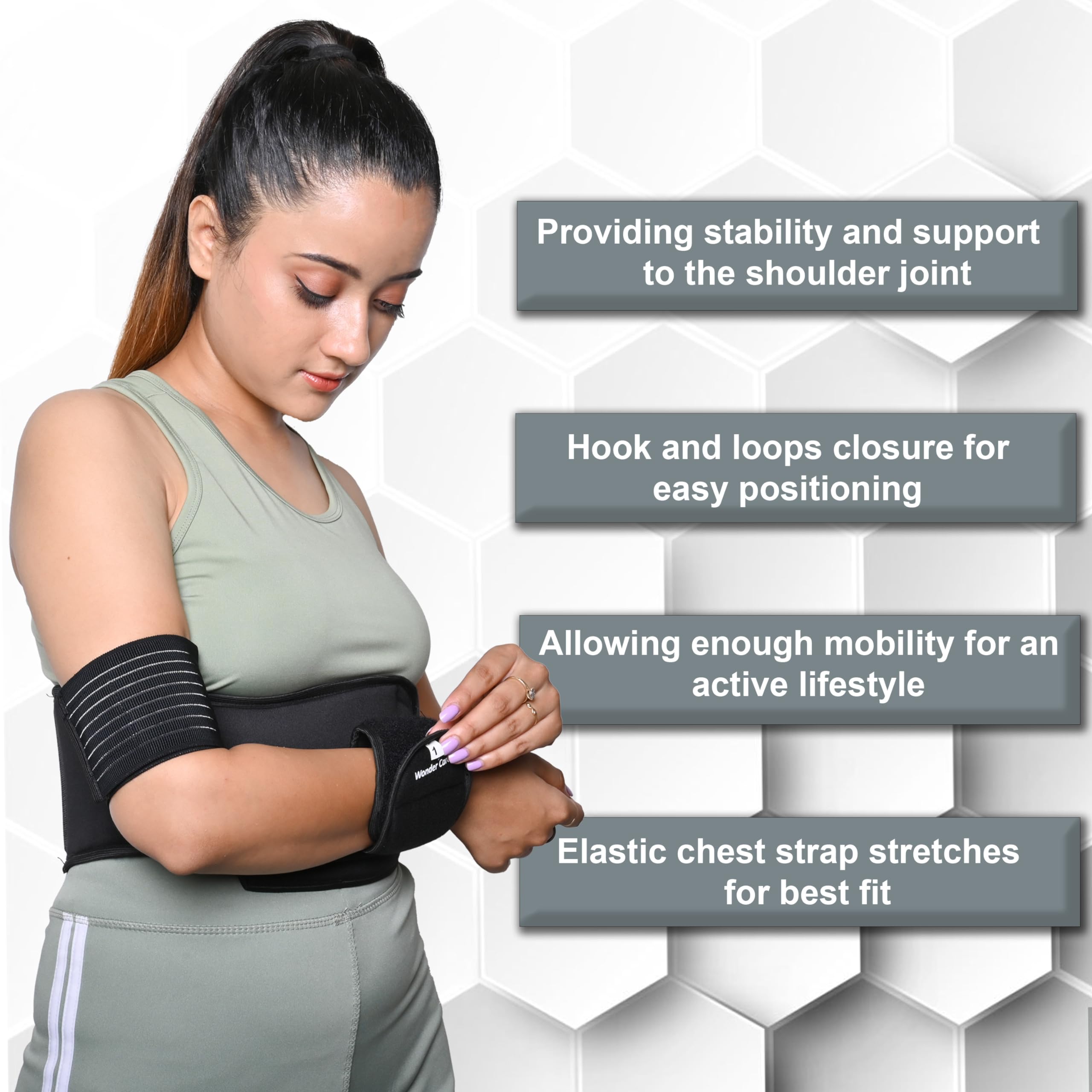 Mua Wonder Care WC -Shoulder Immobilizer Arm Sling Elastic Brace for ...