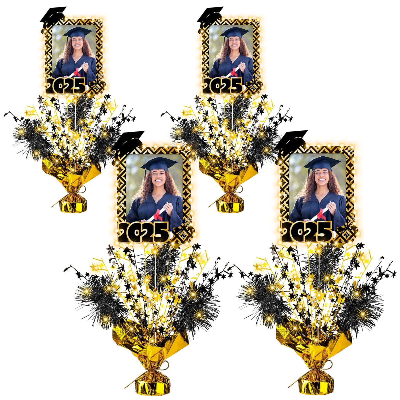 Marsui 4 Set 2025 Graduation Centerpieces for Table 2025 Grad Photo ...