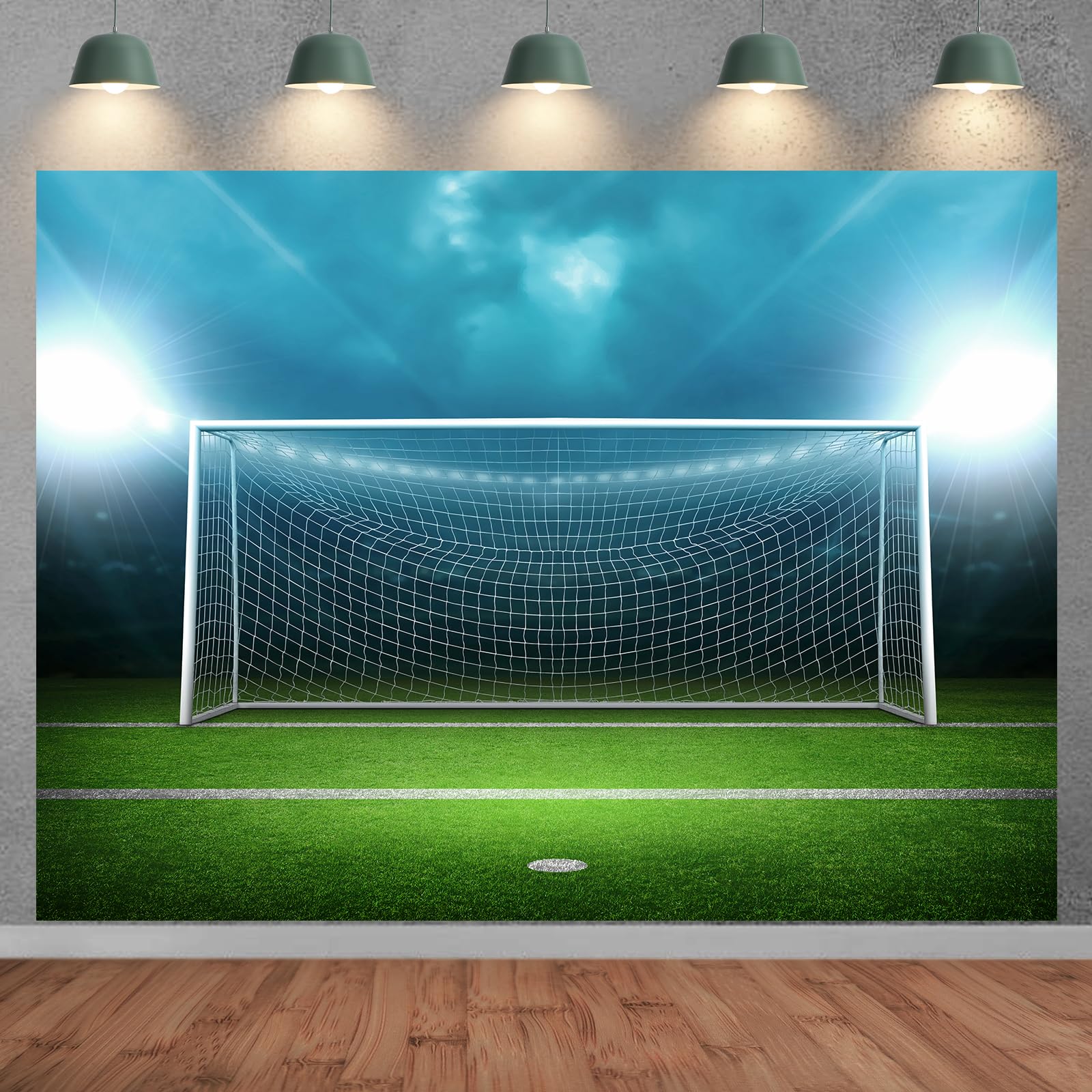Soccer Pitch Stadium Green Soccer Field Backdrop 7x5ft Football Match ...