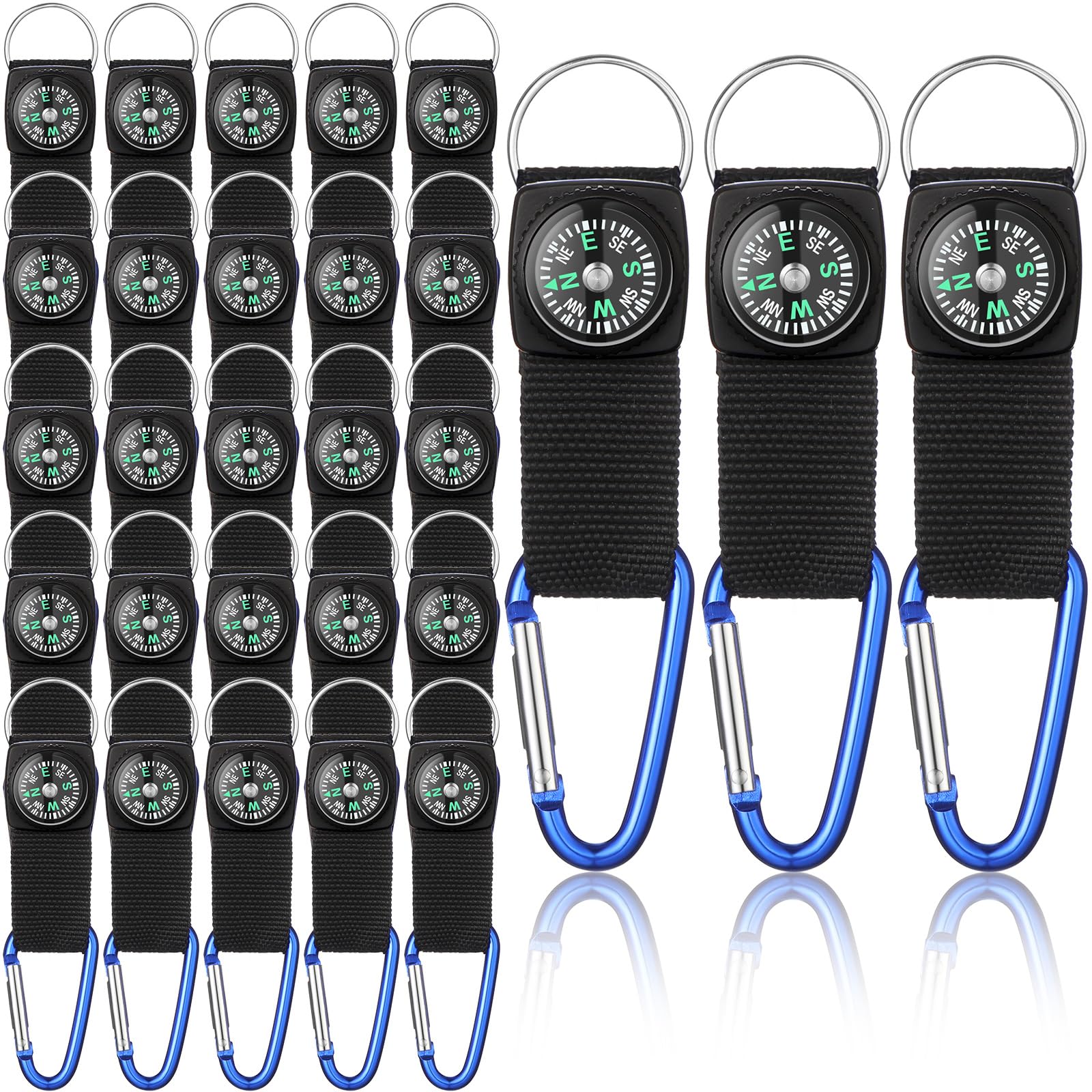 TOODOO 28 Pieces Belt Clip Compass Kids Compass Prize Belt Compass ...