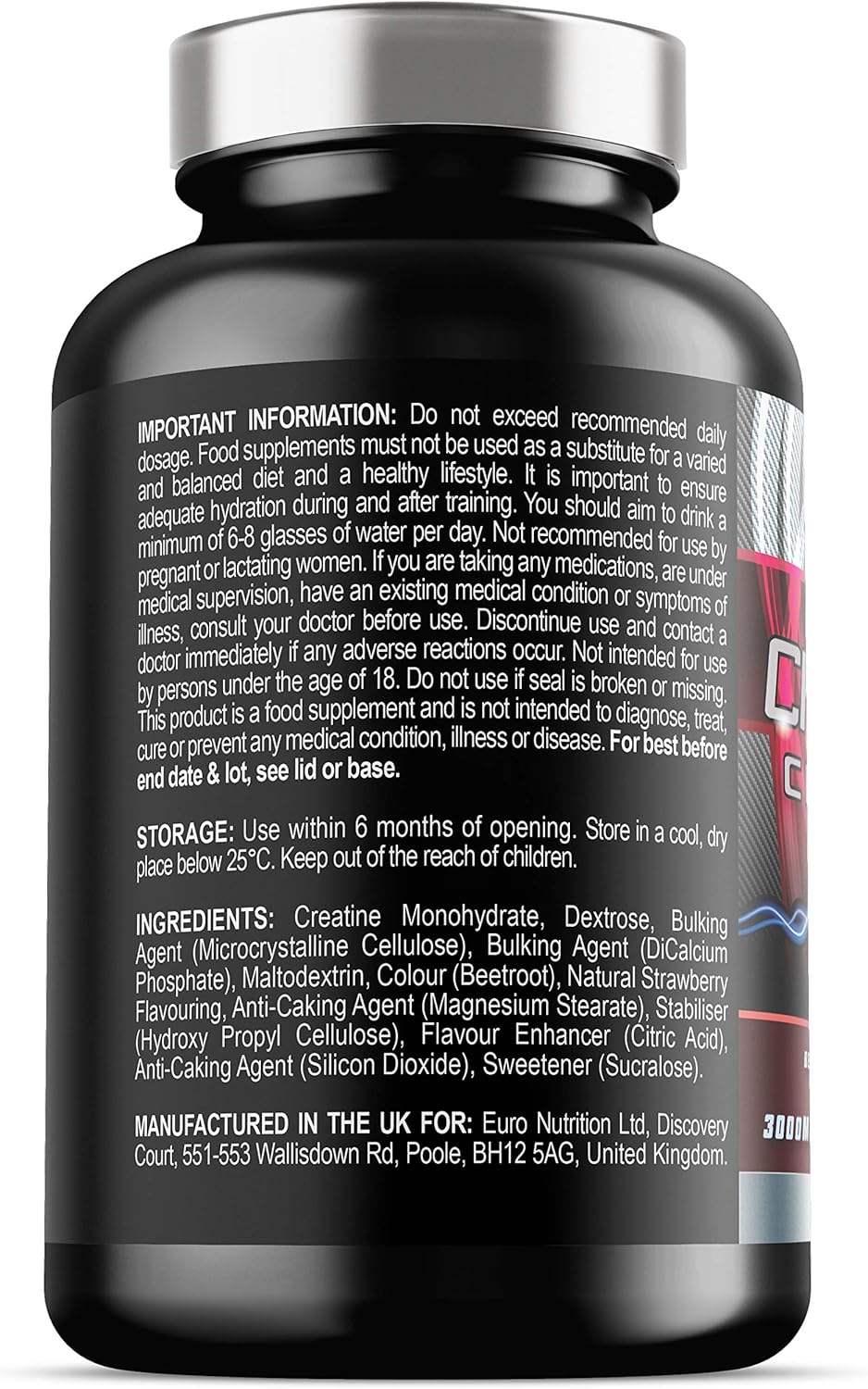 Chewable Creatine Monohydrate Tablets (Berry Flavour) – 3000mg Creatine ...