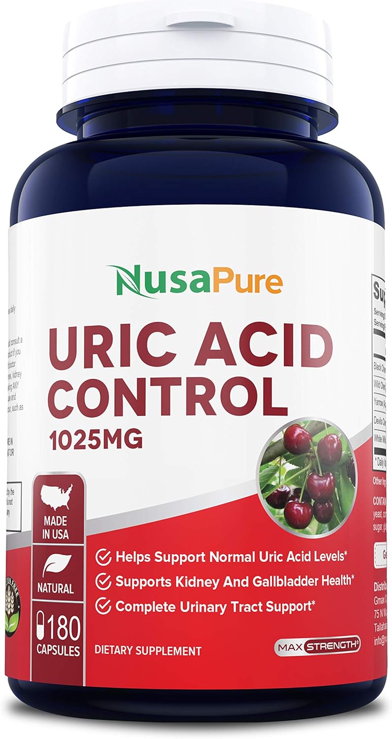 Uric Acid Control 180 caps (Non-GMO & Gluten Free) Supports Normal Uric ...