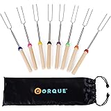 Amazon.com : Emopeak Marshmallow Roasting Sticks, Roasting Sticks with Wooden Handle 32 Inch ...