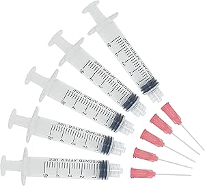 Amazon.com : 5 Pack 5ML/CC Premium Ink Filling Syringe with Platic ...