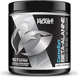 Amazon.com: MUSCLE FEAST Beta Alanine Powder, Pure CarnoSyn, Unflavored ...