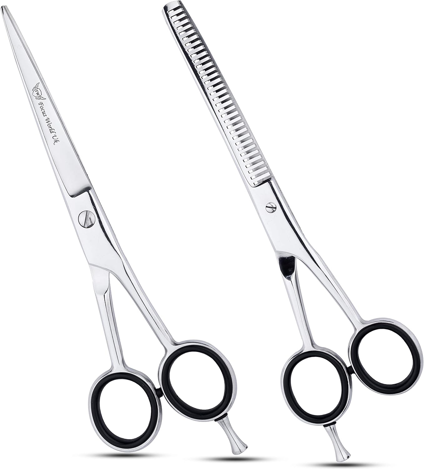 Focus World Uk Hairdressing Scissors Set 6.5 Inches Hairdressers Barber ...