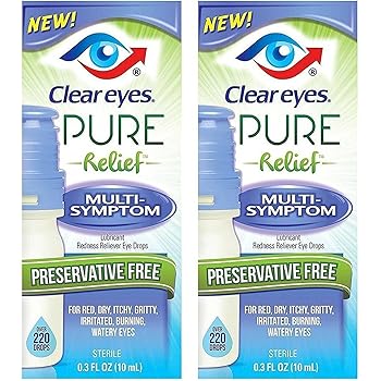 Amazon.com: Clear Eyes Triple Action Relief Eye Drops | 0.5-Ounces | 2 ...