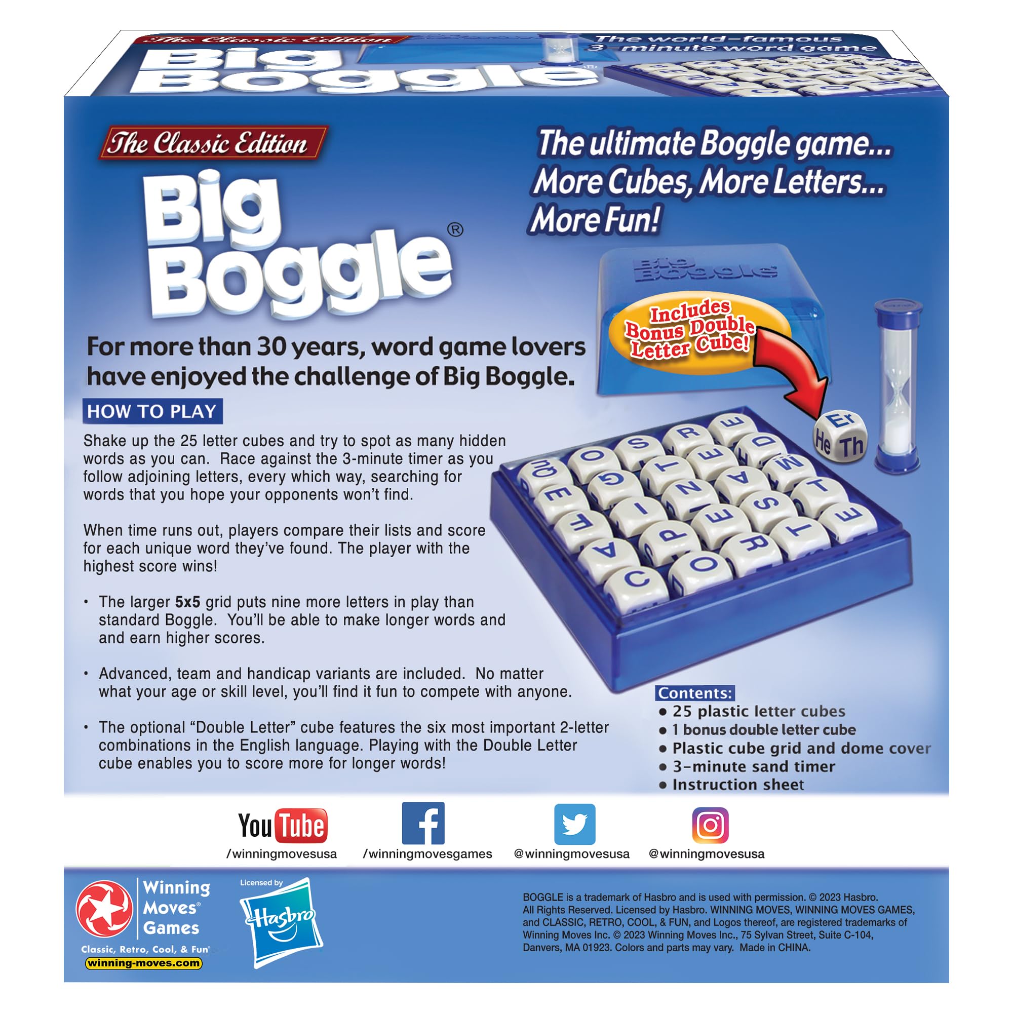 Mua Big Boggle with 5x5 Grid and 25 Letter Cubes by Winning Moves Games ...