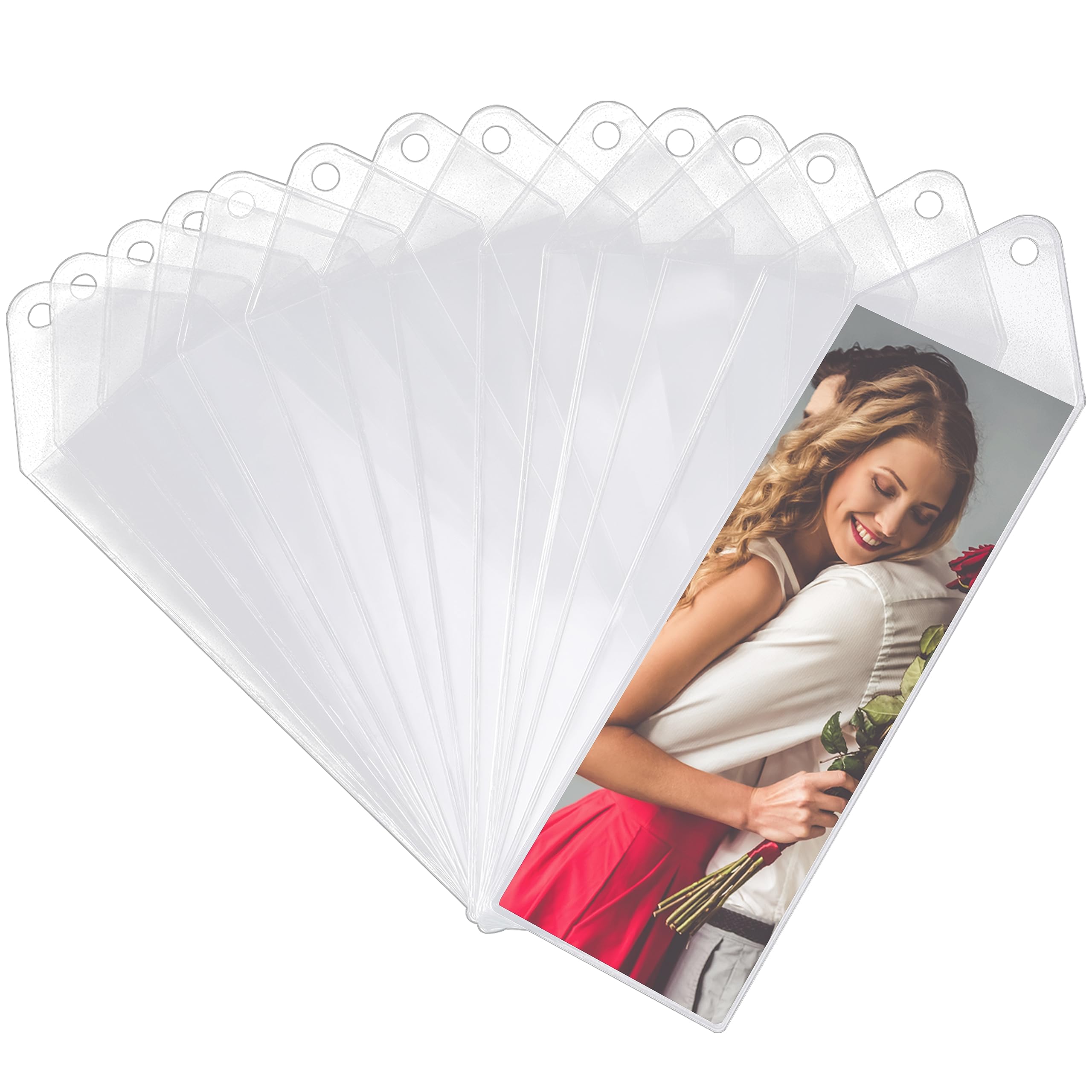 Plastic Bookmark Sleeves Clear Bookmark Holder Photo Booth Sleeves 2-1/ ...