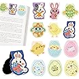 Amazon.com: BunneDany 12 Pcs Cute Easter Magnetic Bookmarks Colorful ...