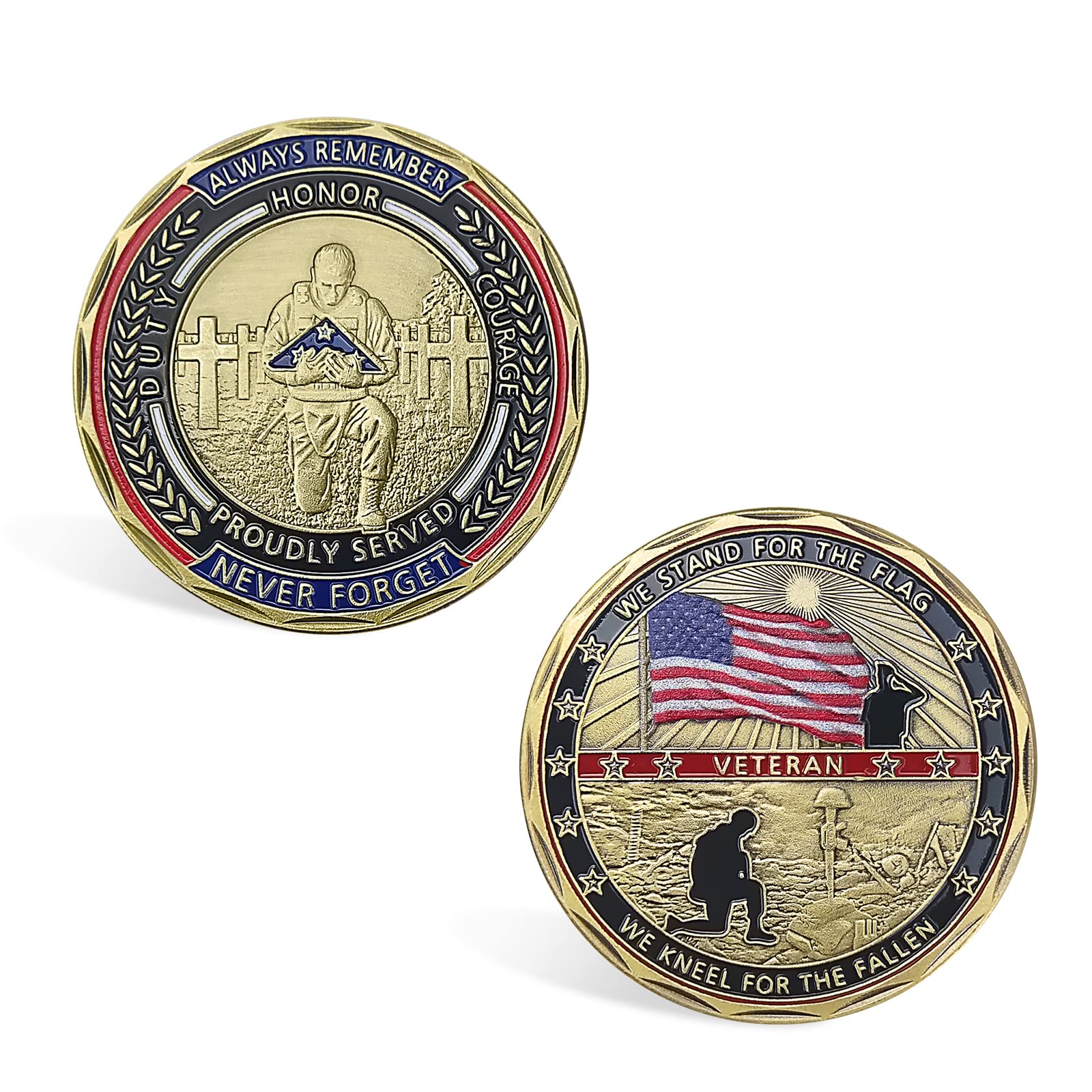 Mua US Military Challenge Coin Veterans Coins - Stand for The Flag ...