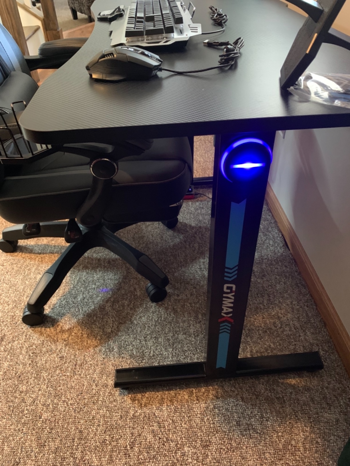 $12/mo - Finance Tangkula Gaming Desk, T-Shaped Computer Desk w/Game ...