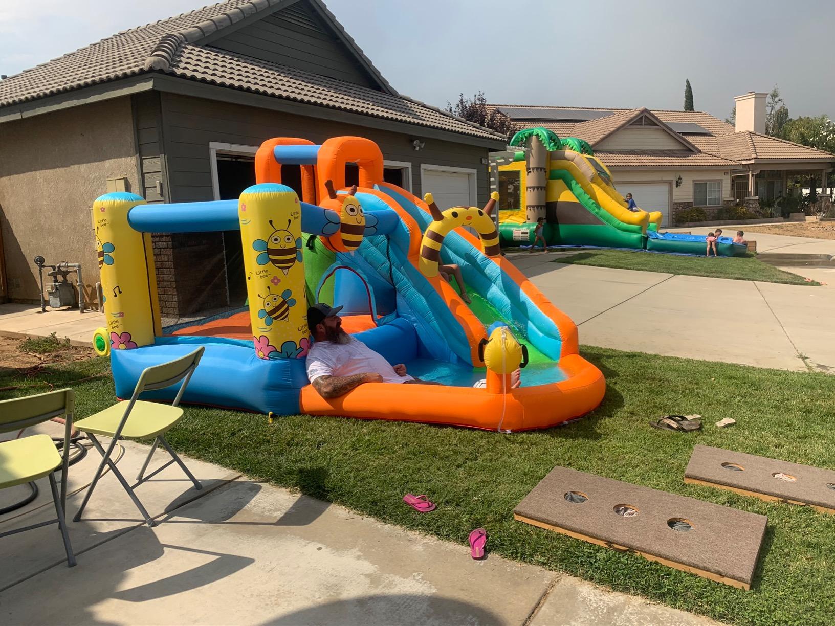 $31/mo - Finance doctor dolphin Inflatable Bee Bounce House Water Slide ...