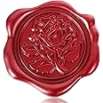 Amazon.com: Whaline 50Pcs Wax Seal Stickers Red Rose Envelope Seal ...