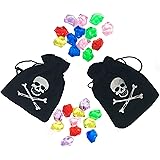 Amazon.com: 12 Count Pirate Drawstring Bags with Gold Coins - Pirate ...