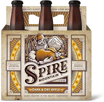 Amazon.com: Spire Mountain Dark & Dry Cider, 6 pk, 12 oz bottles, 5% ...