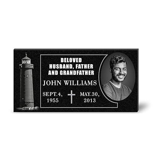 12x6 Granite Grave Markers for Cemetery For Humans, Headstones for ...