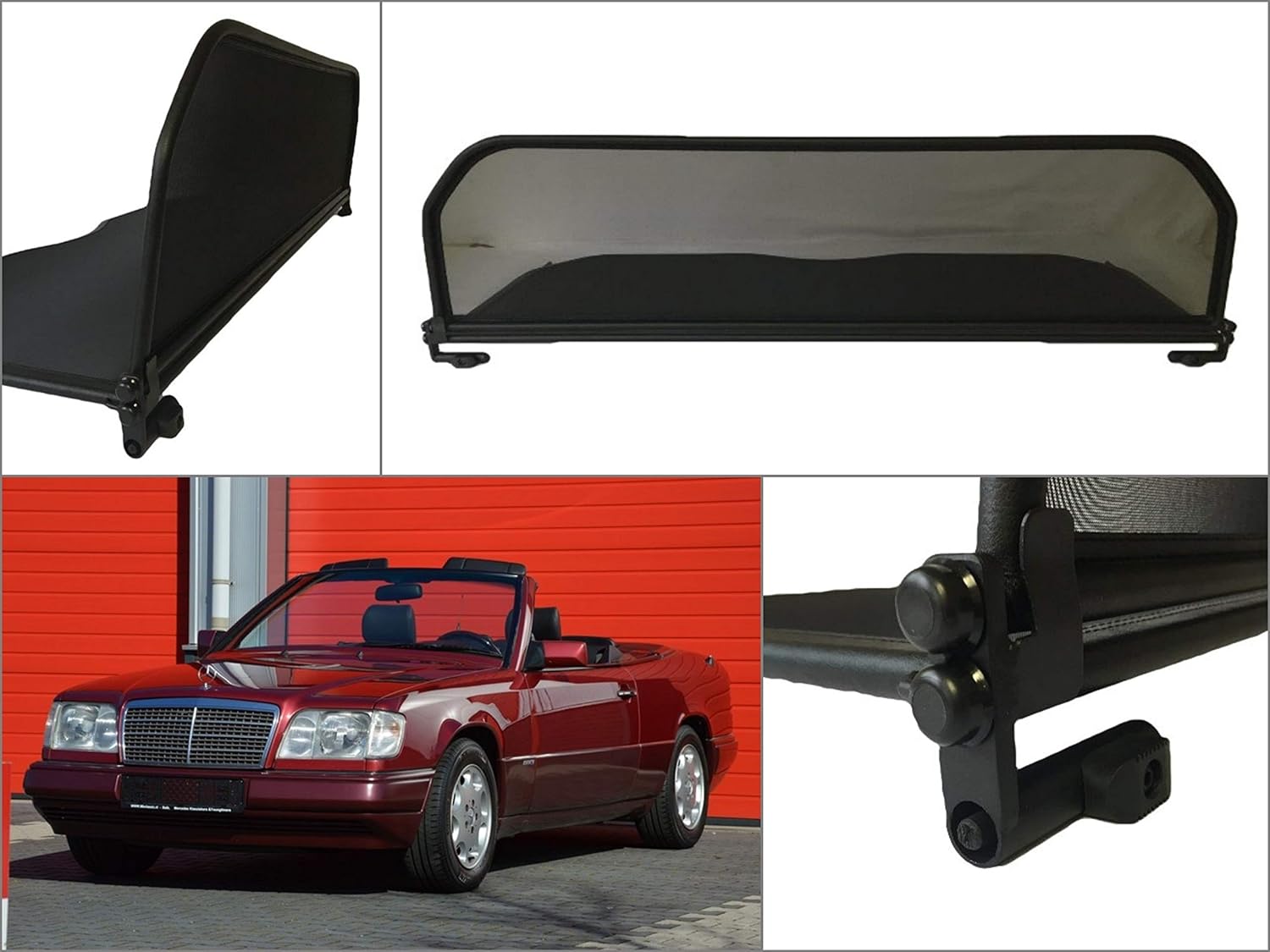 KR Wind DEFLECTOR Mercedes Benz W124 W 124 NEW WIND BLOCKER with QUICK ...