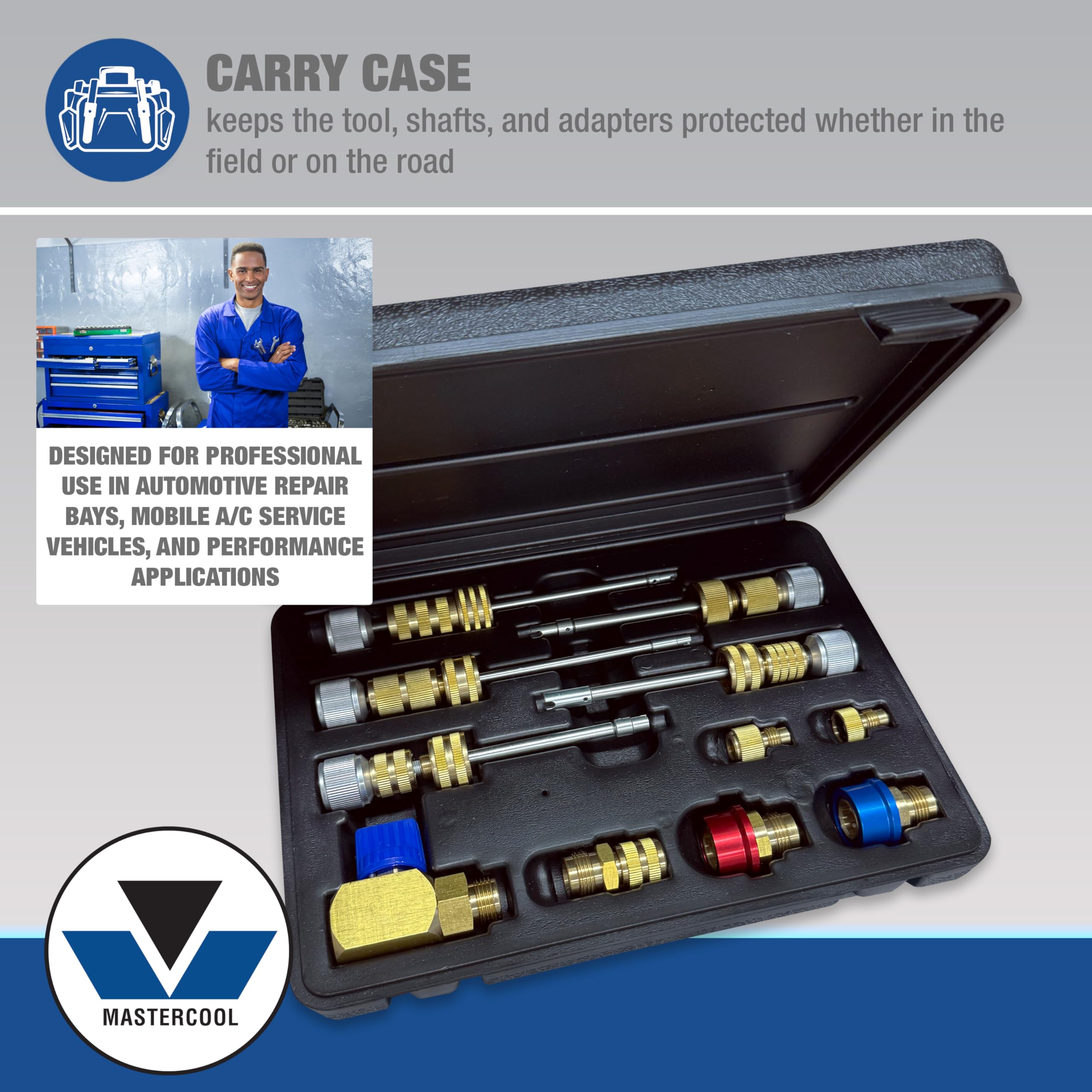 Mastercool 58490 R134a Valve Core Remover/Installer Kit – Works Under ...