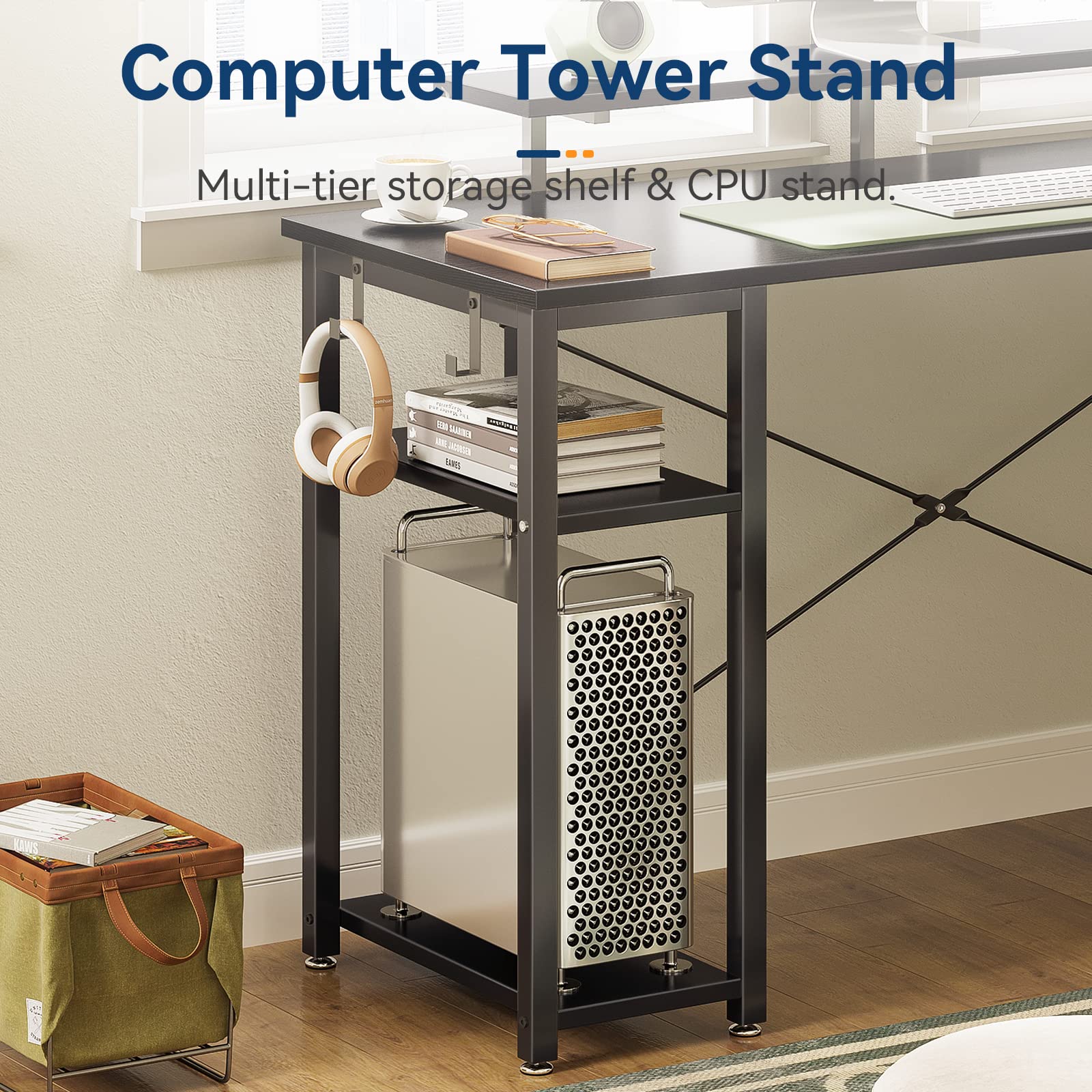 Mua KKL L Shaped Desk with Drawers, 59" Reversible Computer Desk with ...