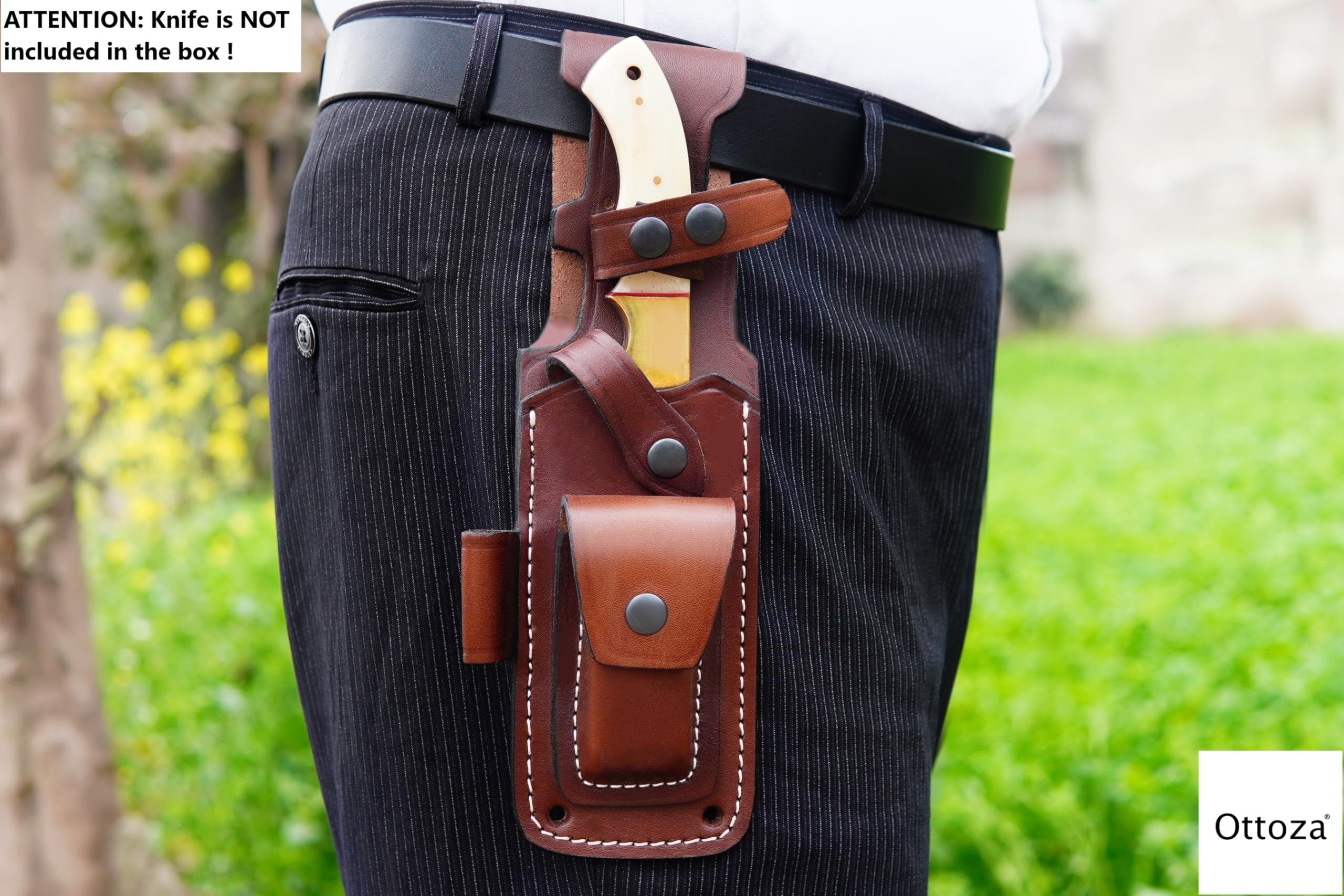 Ottoza TOP GRAIN Leather Knife Sheaths For Fixed Blade Knives, Leather Knife Sheath For Belt ...