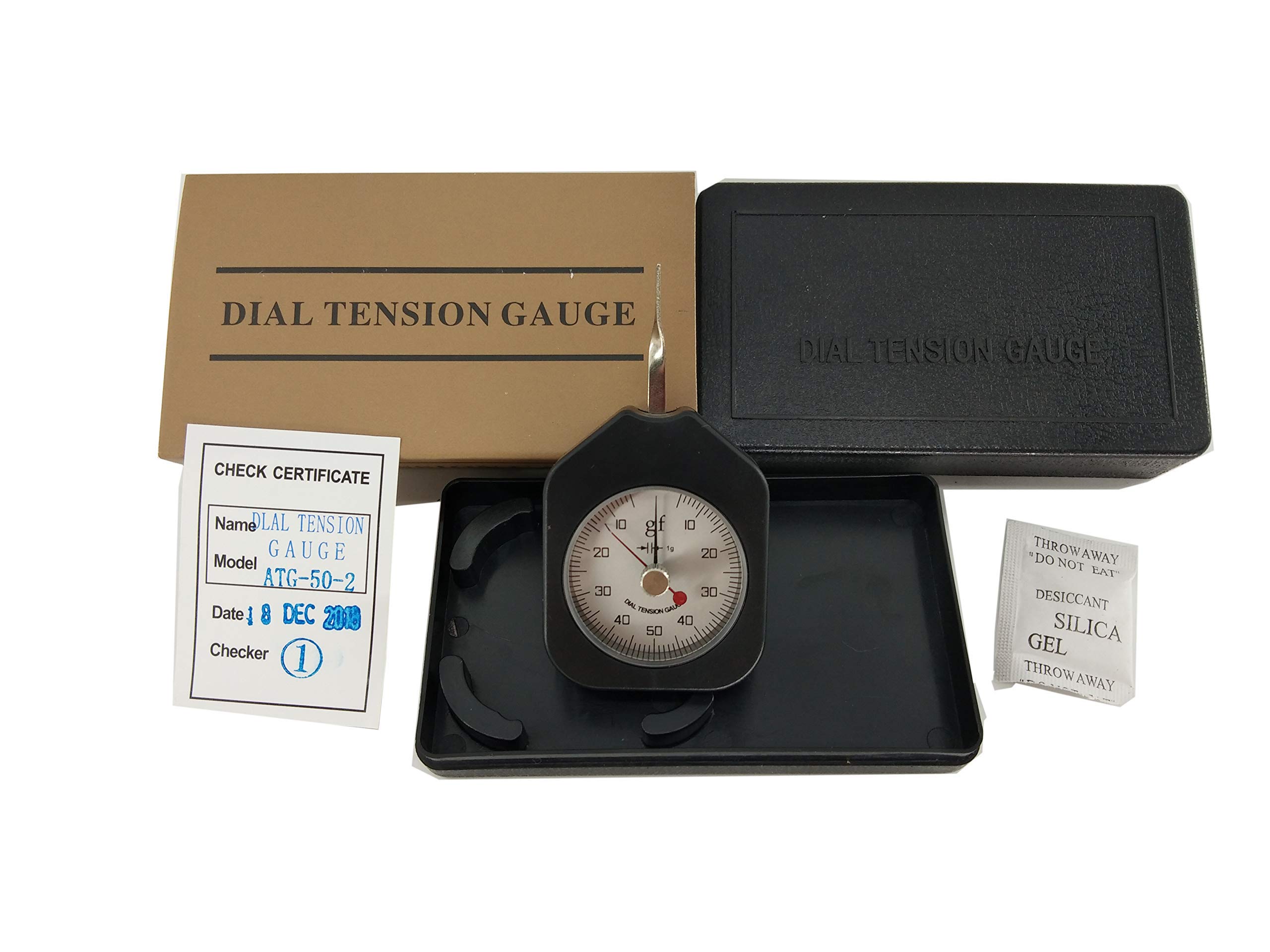 VTSYIQI Dial Tension Gauge Meter Force Meter Single Pointer 50G ATG-50 ...