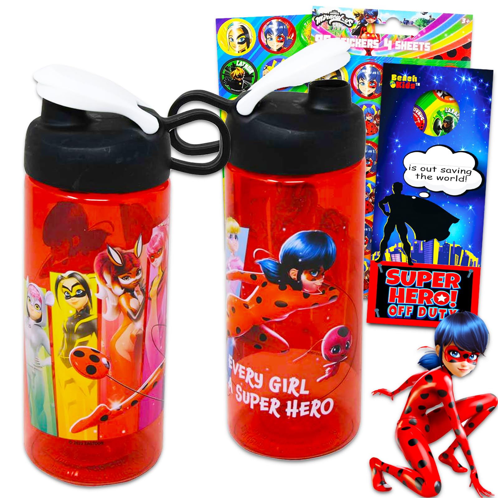 Mua Miraculous Ladybug Water Bottle Set for Girls Kids - Miraculous ...