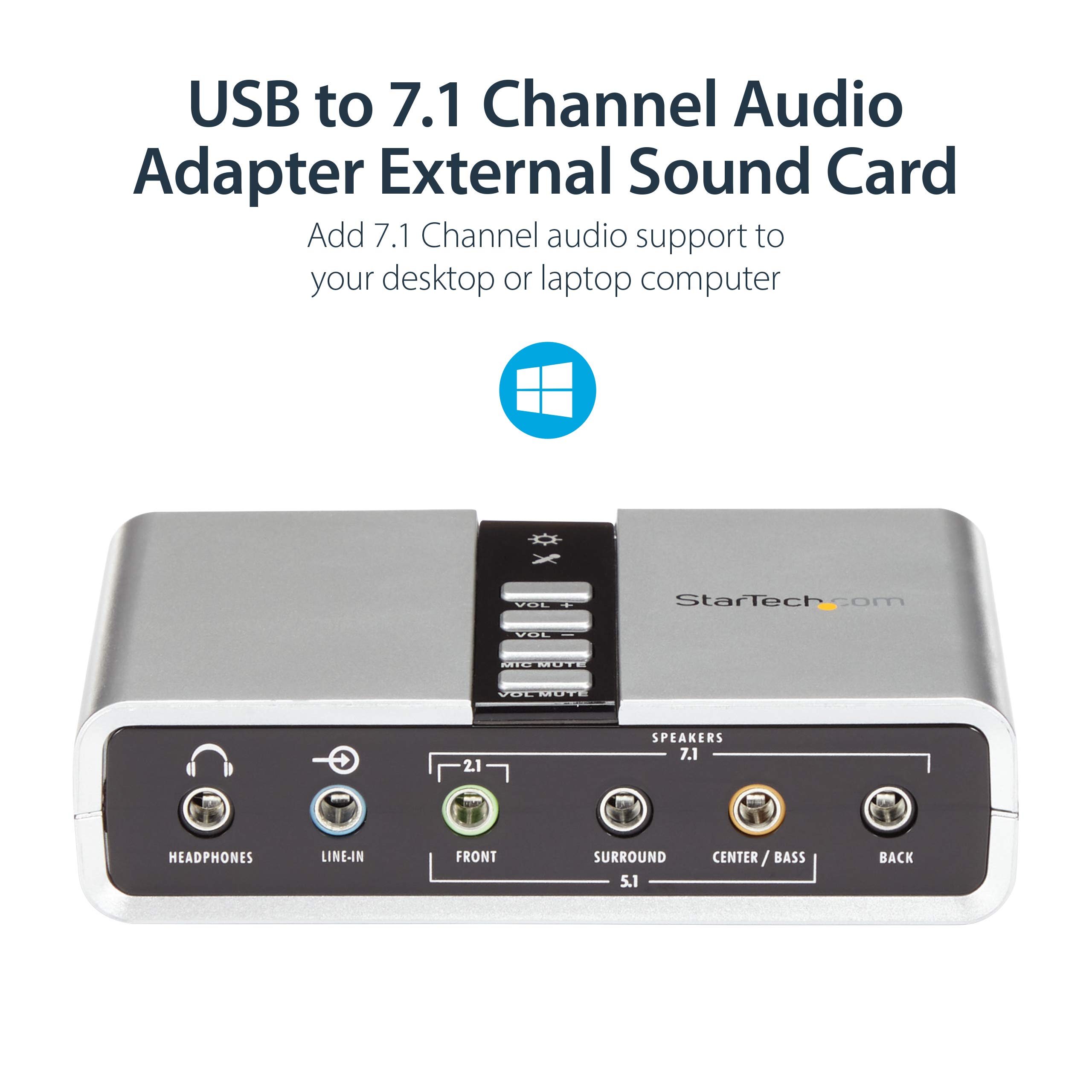 Mua StarTech.com 7.1 USB Sound Card - External Sound Card for Laptop with SPDIF Digital Audio ...