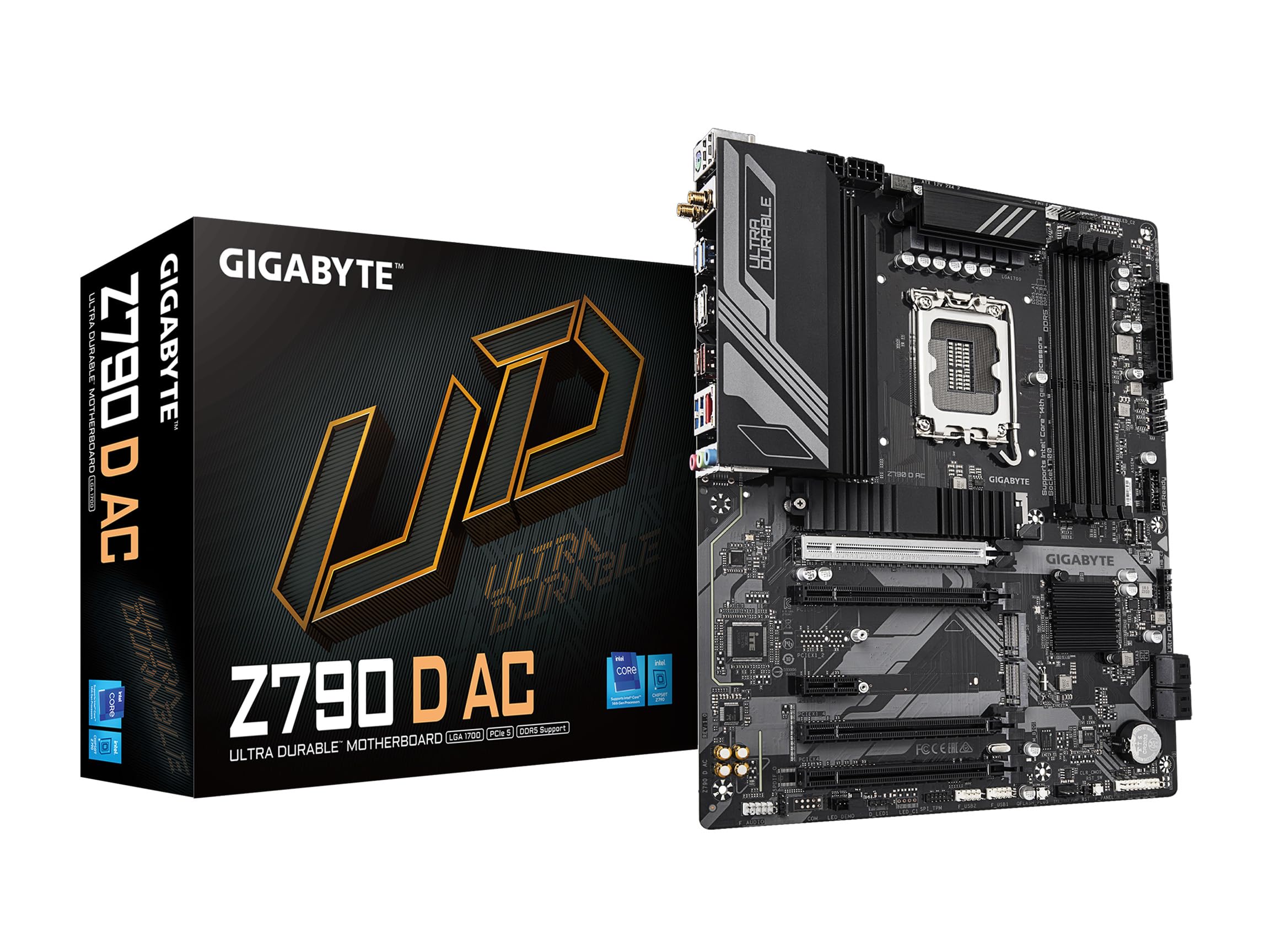 GIGABYTE Z790 D AC LGA 1700 Intel Z790 ATX Motherboard with DDR5, Triple M.2, PCIe 5.0, USB 3.2 ...