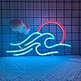 Wave Neon Signs for Wall Decor, Anywin Dimmable Neon Sign Sunrise ...