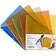 Amazon.com : Seashell 25 Pack Poly Translucent Slash File Jacket,3 Hole ...