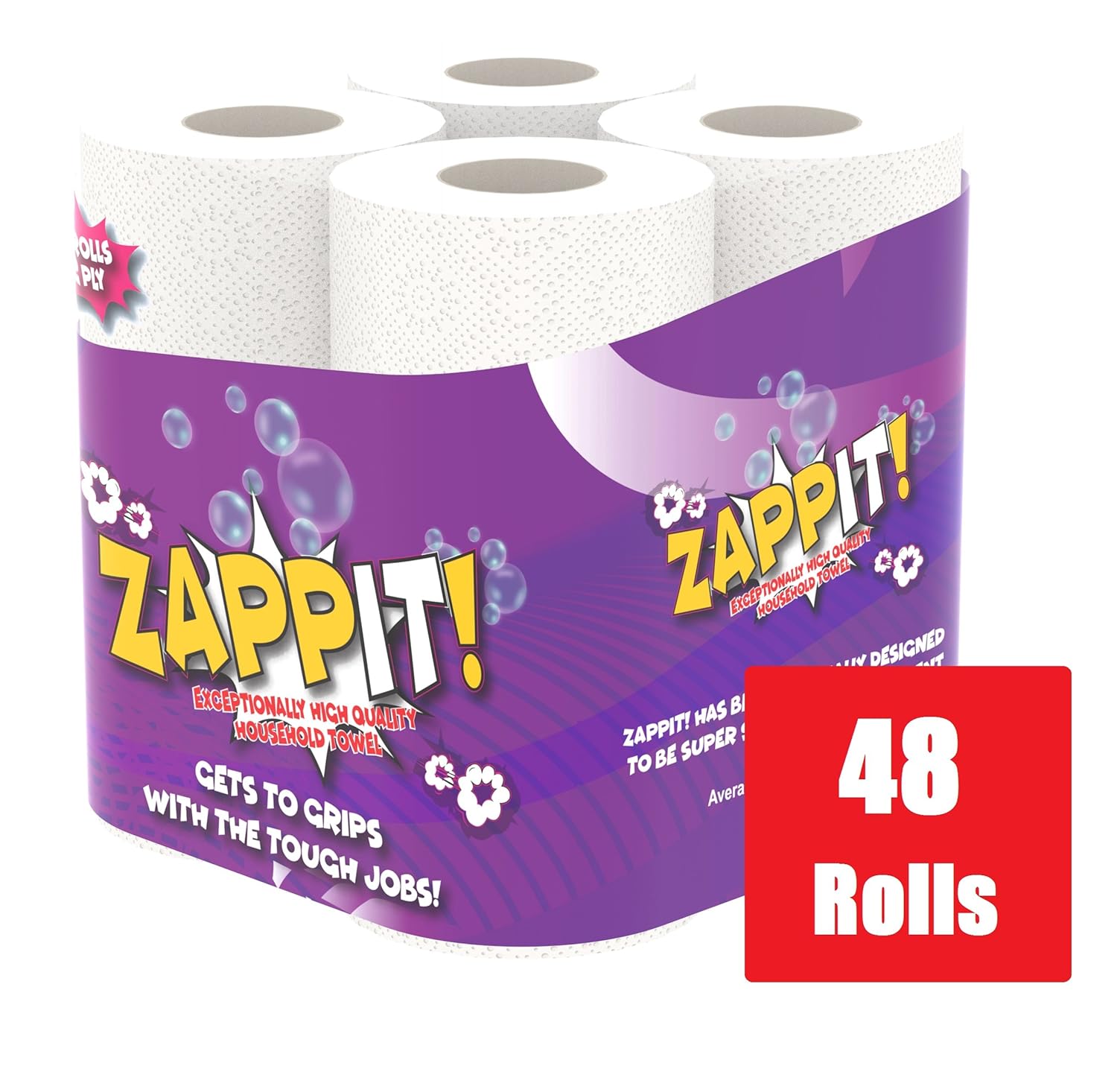 48 Rolls Zappit Kitchen Roll ( Micro Absorbent Technology): Amazon.co.uk: Grocery