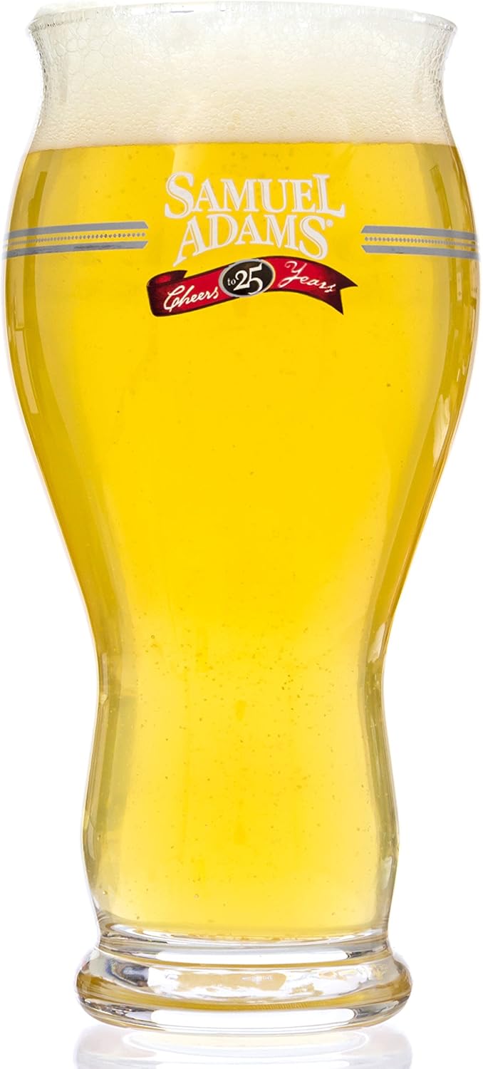 Amazon.com | Samuel Adams Perfect Pint Glass-25 Year Anniversary--2 ...