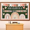 Amazon.com : Boho Rainbow Bulletin Board Decorations Rainbow Classroom ...