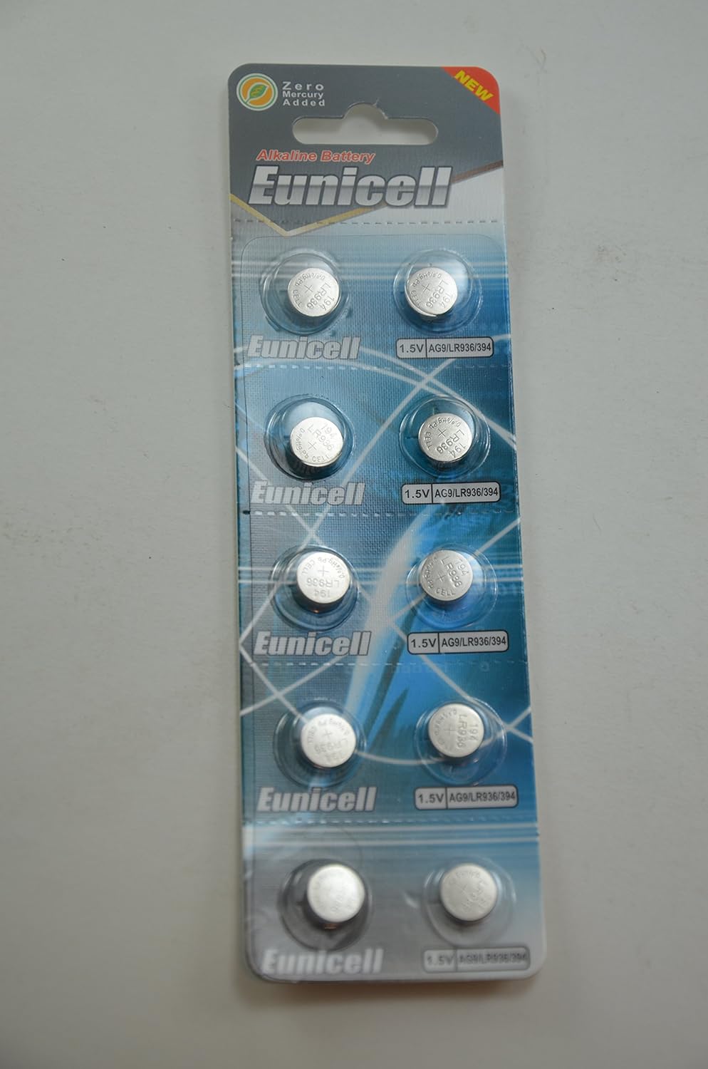10 x AG9 / LR936 / G9 / SR936W 1.5v Eunicell Alkaline Cell Battery ...
