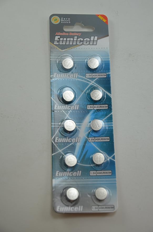 10 x AG9 / LR936 / G9 / SR936W 1.5v Eunicell Alkaline Cell Battery ...